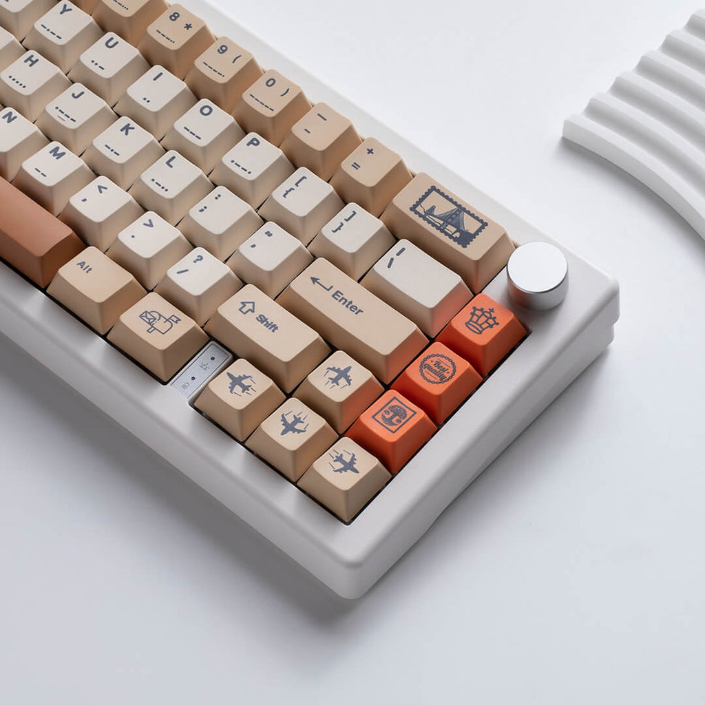 143 pcs Vintage Stamp Keycap Set, Cherry Profile | DeskTheme