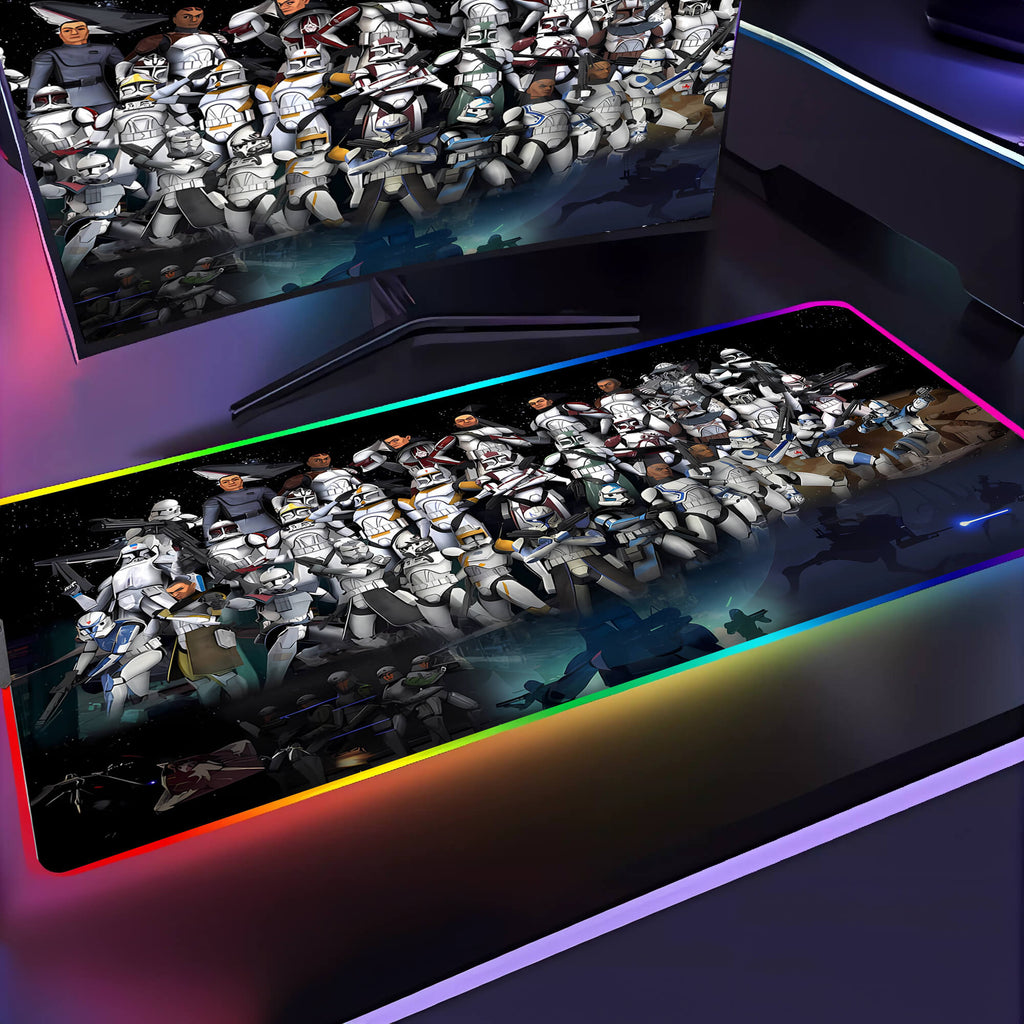 Star Wars Gaming Mouse Pad XXL,Republic Commando RGB Led Light Gaming ...