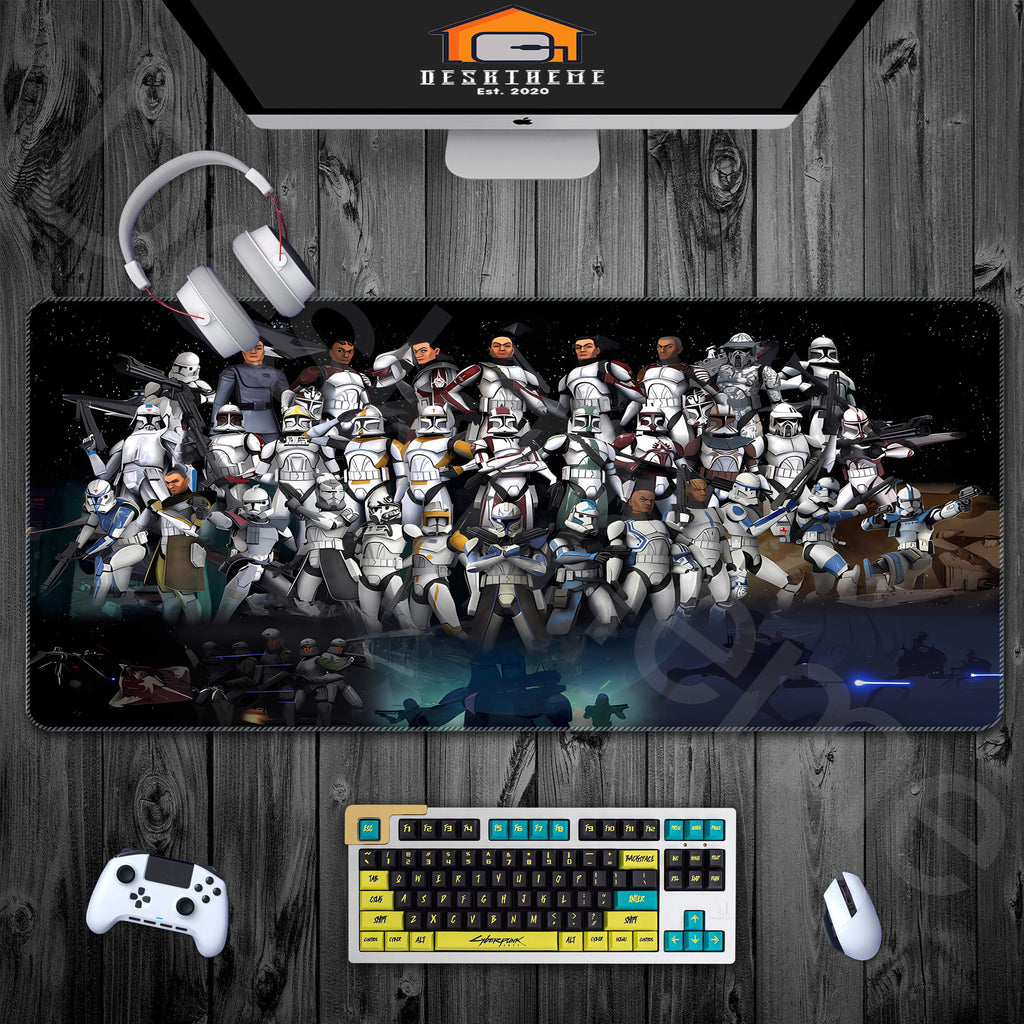 Star Wars Gaming Mouse Pad XXL,Republic Commando RGB Led Light Gaming ...
