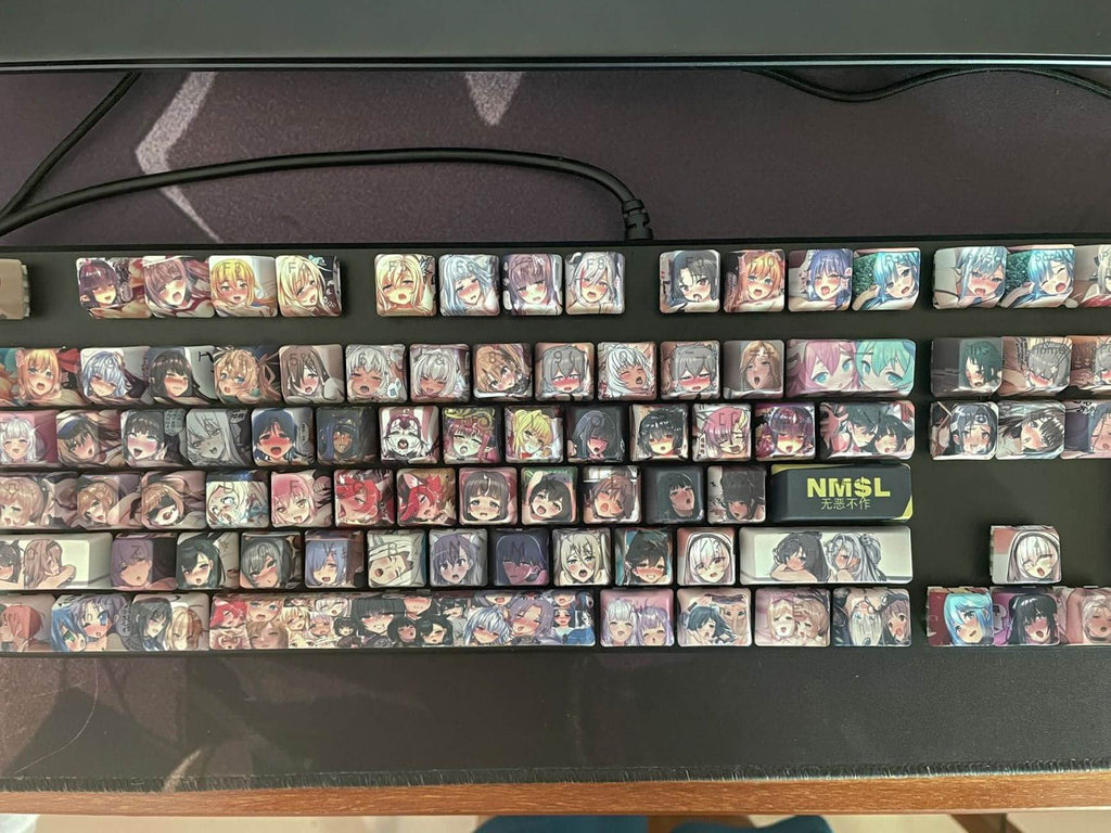 108 pcs Hentai Girl Backlit Keycaps Set | DeskTheme