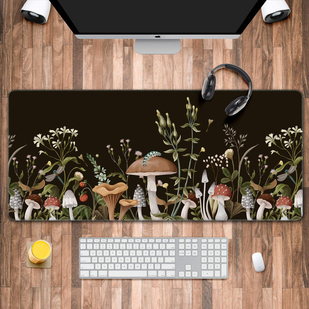 Botanical Art Nouveau Desk Mat Cute Desk Mat,Floral cottagecore Cute ...
