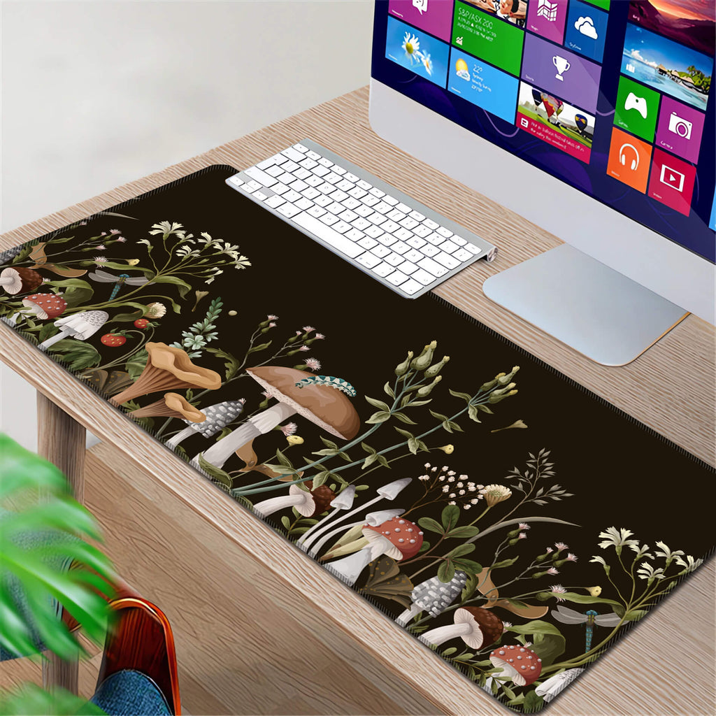 Botanical Art Nouveau Desk Mat Cute Desk Mat,Floral cottagecore Cute ...