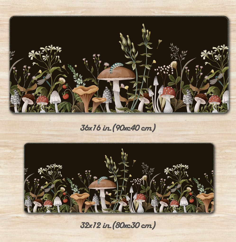 Botanical Art Nouveau Desk Mat Cute Desk Mat,Floral cottagecore Cute ...