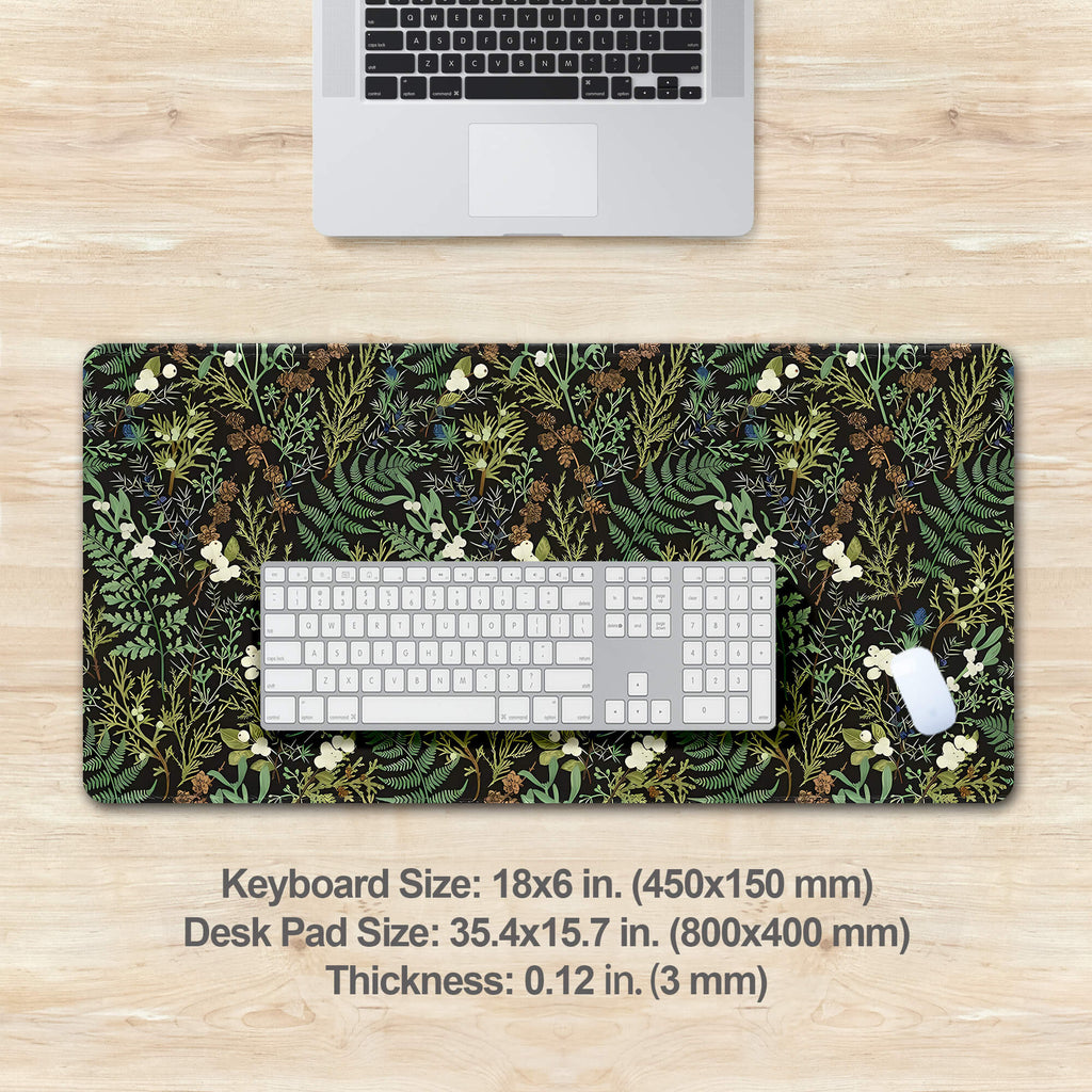 Botanical Art Nouveau Desk Mat Cute Desk Mat,Floral cottagecore Cute ...