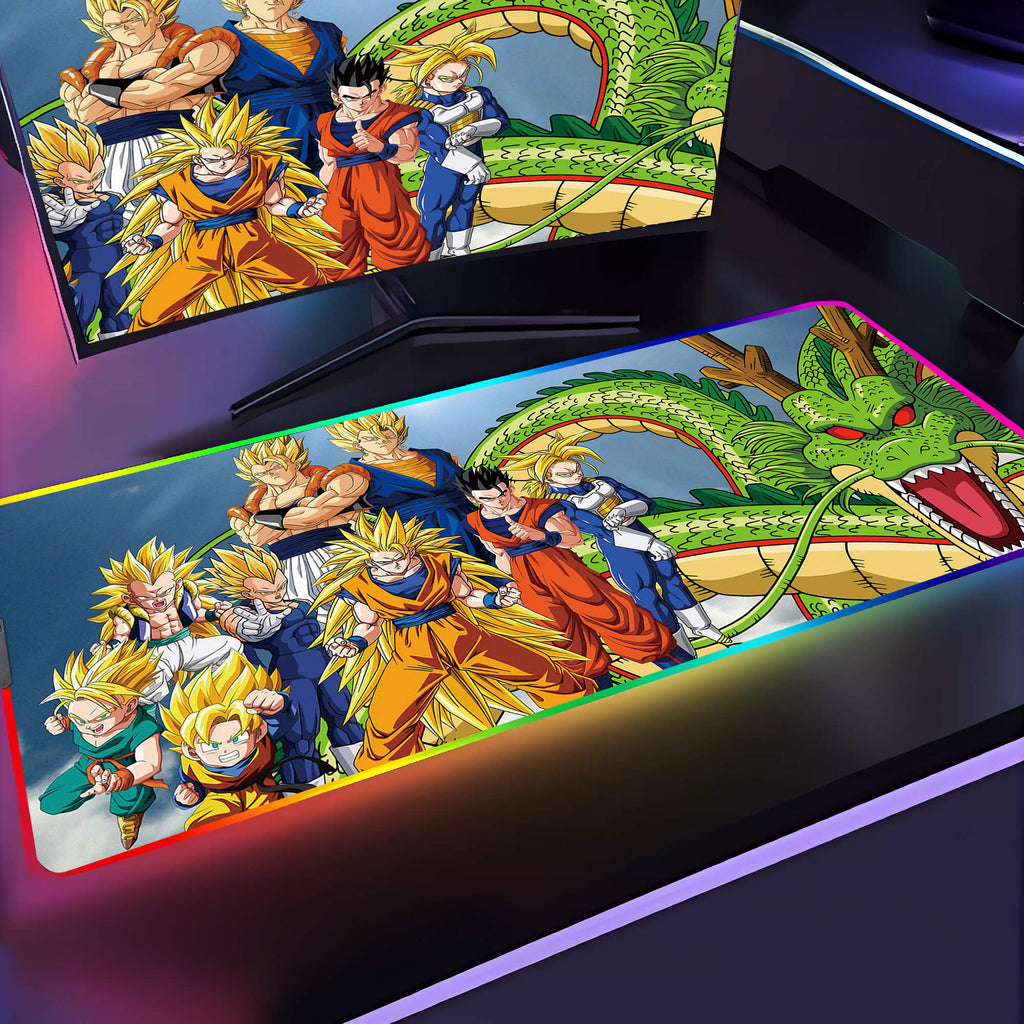 Dragonball Gaming RGB Led Light Gaming Desk Mat,Gamer Mouse Pad Mat ...