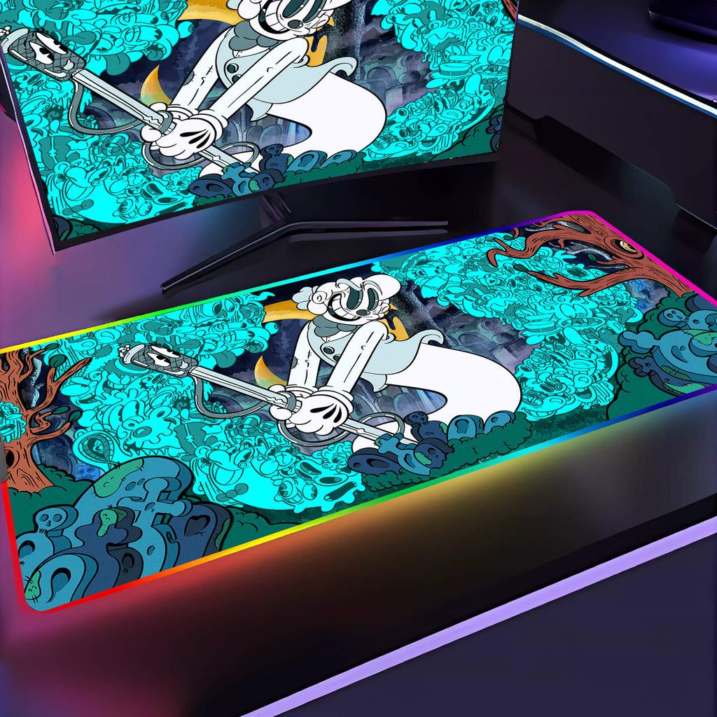 TOON Cute Desk Pad,Kawaii Led Light Gaming Desk Mat,Gamer Mouse Pad Mat ...