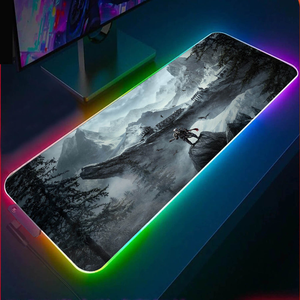 The Elder Scrolls RGB Gaming Mouse Pad(4 Designs) | DeskTheme