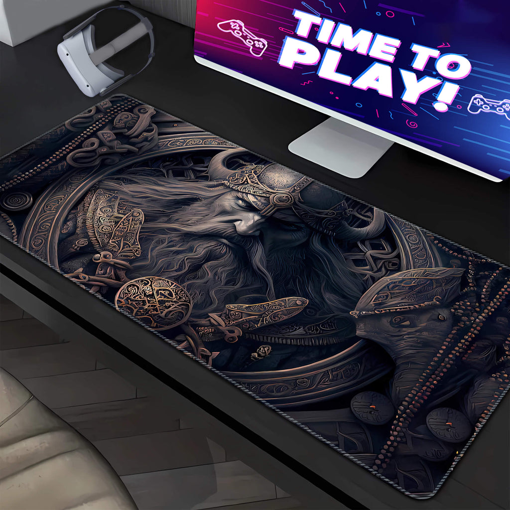 Viking Gaming Mouse Pad XXL,Viking Gift, RGB Led Light Gaming Desk Mat ...