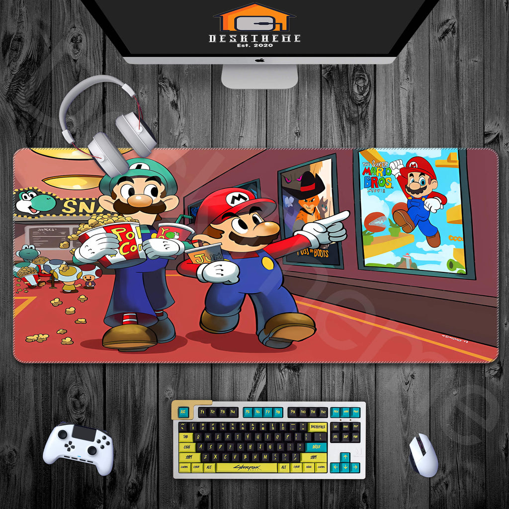 Mario Luigi Nintendo Mariobros Desk Pad,Led Light Gaming Desk Mat,Gamer ...