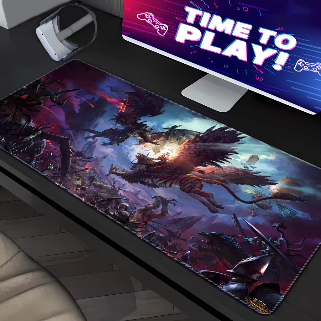 Total War Gaming,RGB Led Light Gaming Desk Mat,Gamer Mouse Pad Mat ...