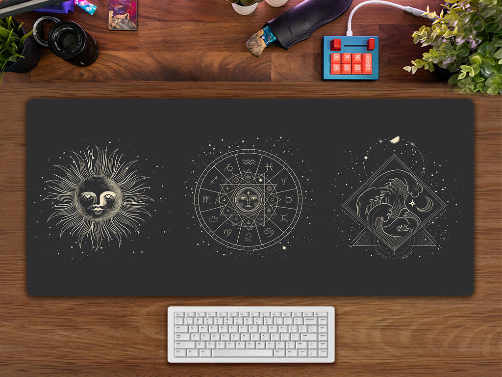 Moon Phases Desk Mat Desk Pad,Office Desk Mat,Mouse Pad Mat,Desktop pad ...