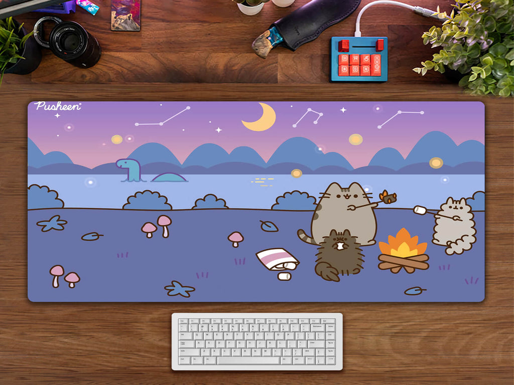 Pusheen Cat Desk Mat,Office Desk Mat,desk pad large,Desktop mat,desk ...