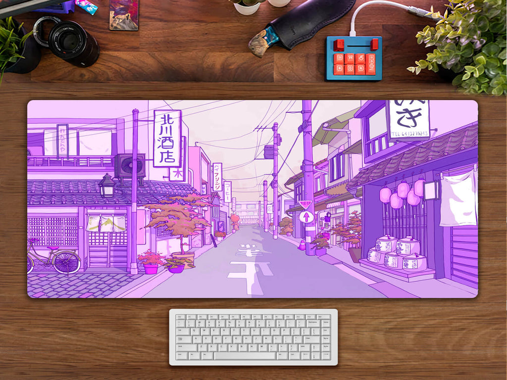 Tokyo Street Desk Mat Desk Pad,Kawaii Office Desk Mat,Mouse Pad Mat ...