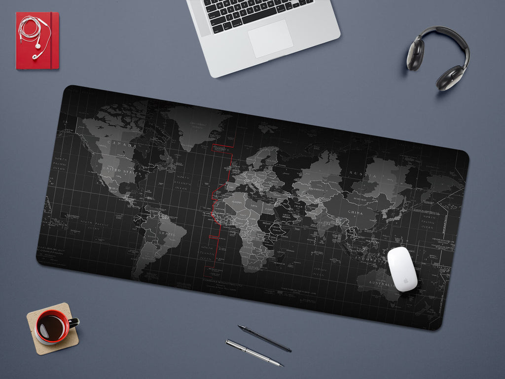 World Map Desk Pad,Gaming Desk Mat,Mouse Pad Mat,Desktop pad,Desktop ...