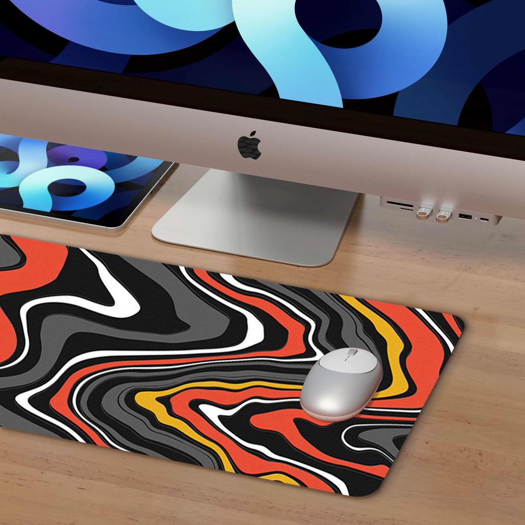 Abstract Red Pattern Mouse Pad Long,Office Desk Mat,Mouse Pad Mat ...