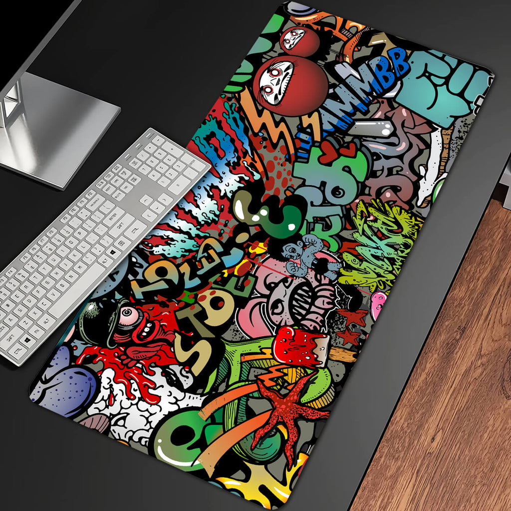 Graffiti Gaming desk pad large,Desktop mat,desk mat gaming,desk pad mat ...