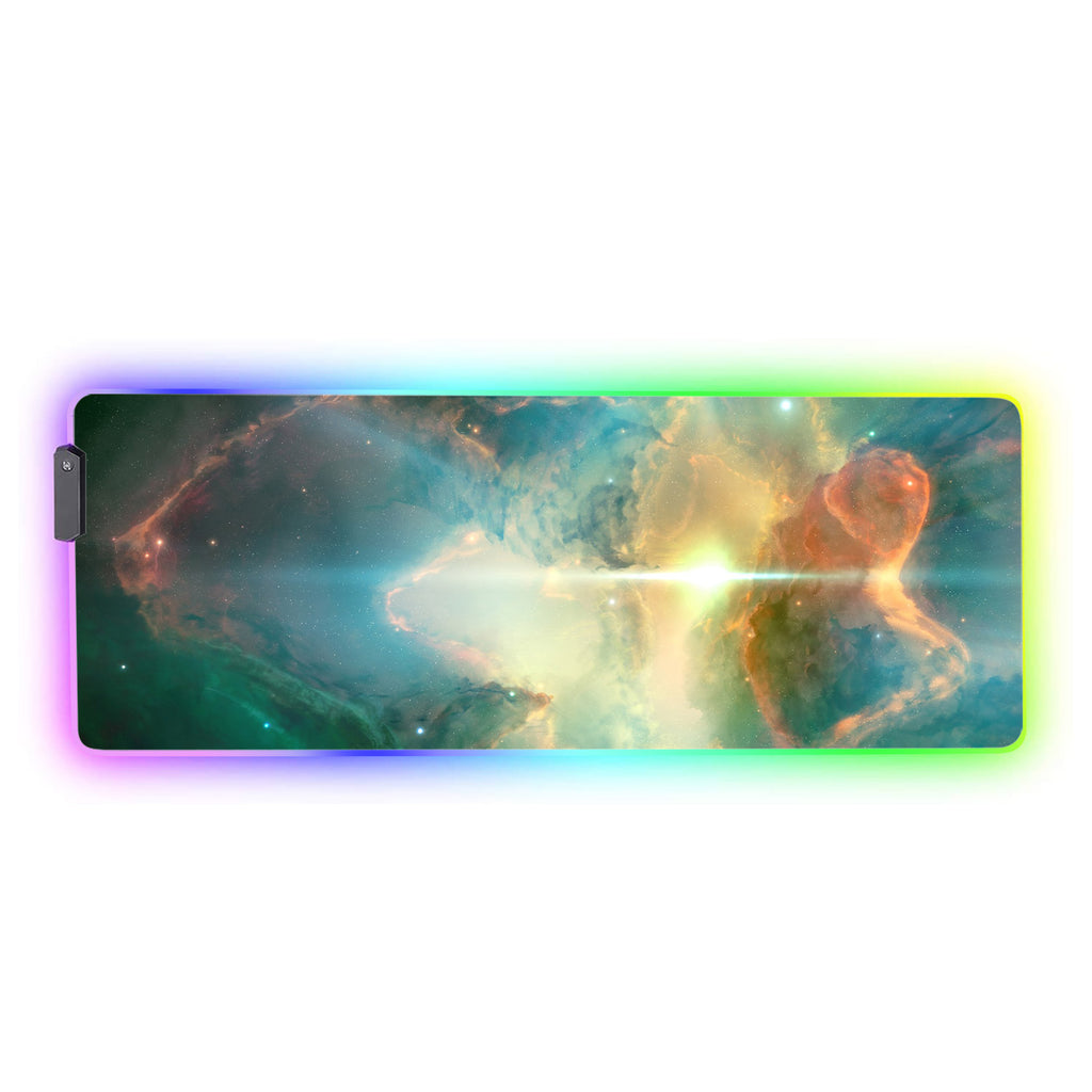 Universe Nebula RGB Gaming Mouse Pad | DeskTheme
