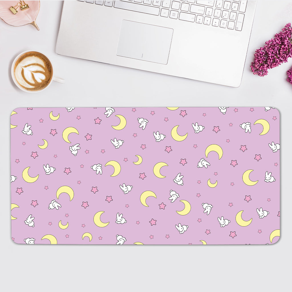 Pink Cute Patterns Desk Pad,Office Desk Mat,Mouse Pad Mat,Desktop pad ...
