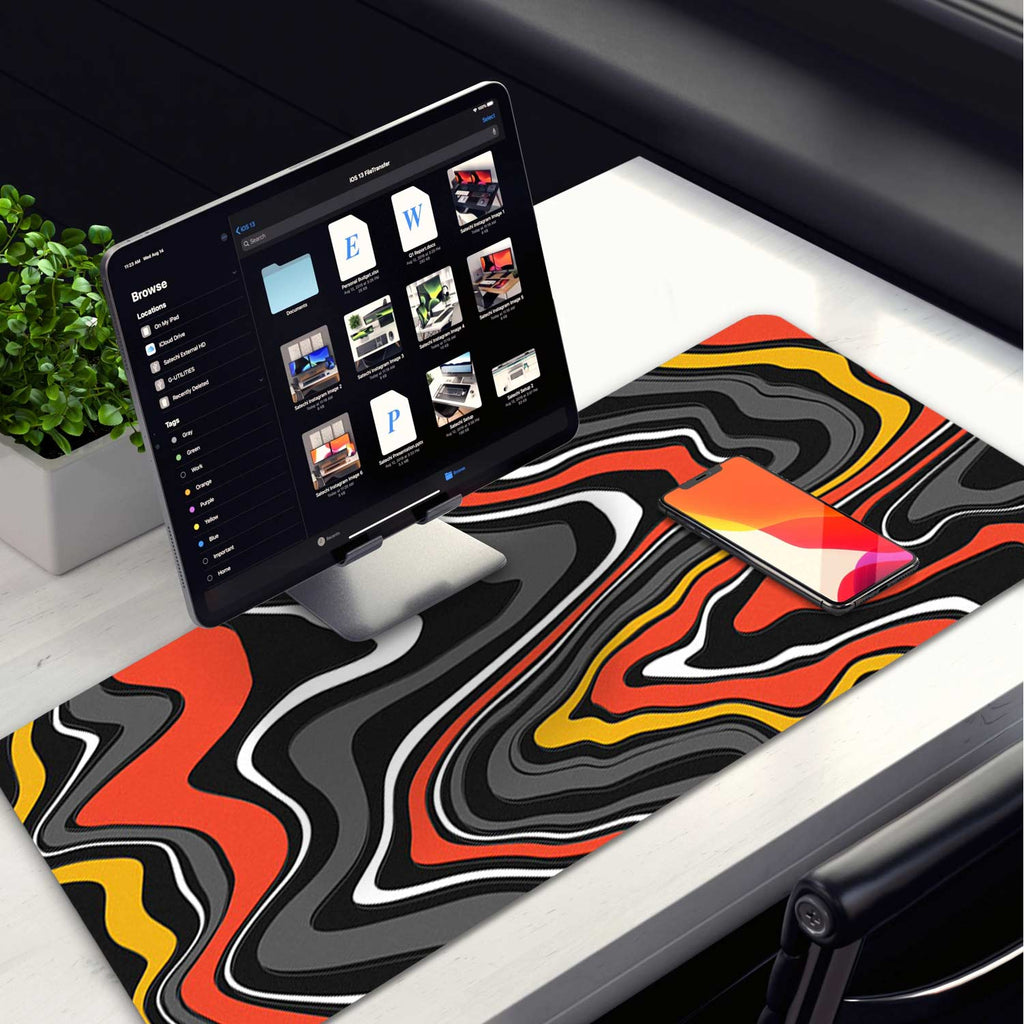 Abstract Red Pattern Mouse Pad Long,Office Desk Mat,Mouse Pad Mat ...