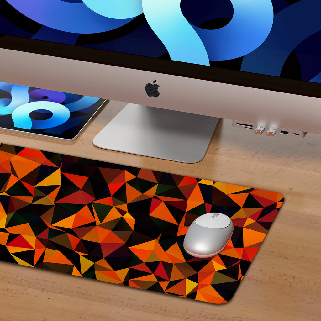 Retro RED Desk Pad,Office Desk Mat,Mouse Pad Mat,Desktop pad,Desktop ...