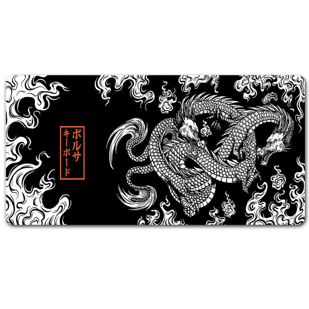 Oriental Dragon Desk Pad,RGB Led Light Gaming Desk Mat,Gamer Mouse Pad ...
