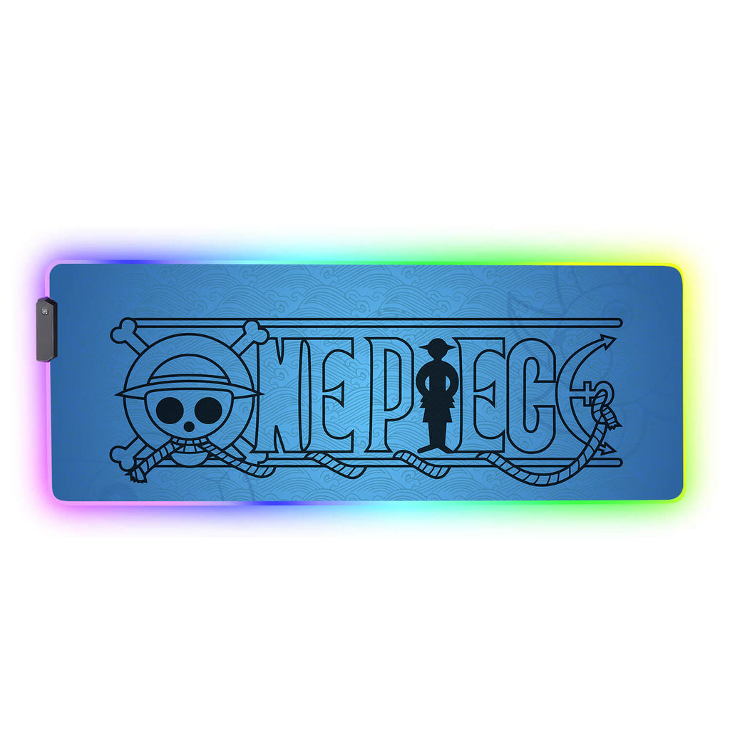 One Piece RGB Gaming Mouse Pad,luffy rgb light mouse pads, led gaming ...