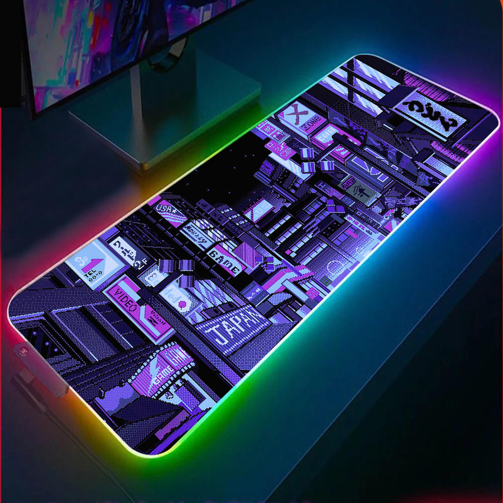 Vaporwave Tokyo Street Gaming Mouse Pad (4 colors) | DeskTheme