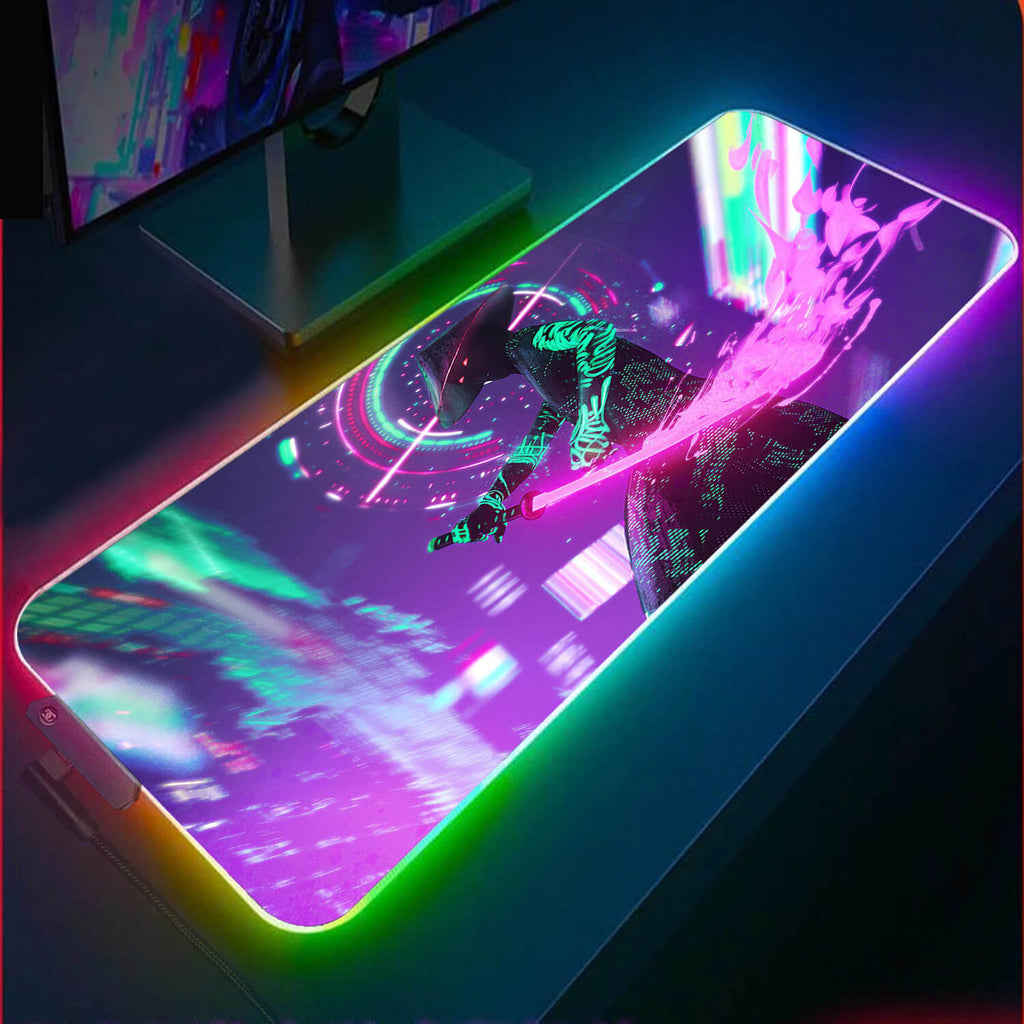 VaporWave Japanese Samurai Desk Pad,hyperx mouse pads,Ninja keyboard ...