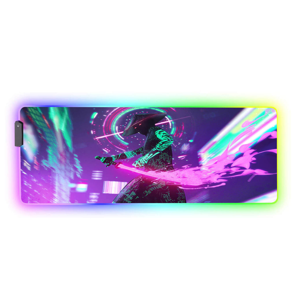 VaporWave Japanese Samurai Desk Pad,hyperx mouse pads,Ninja keyboard ...