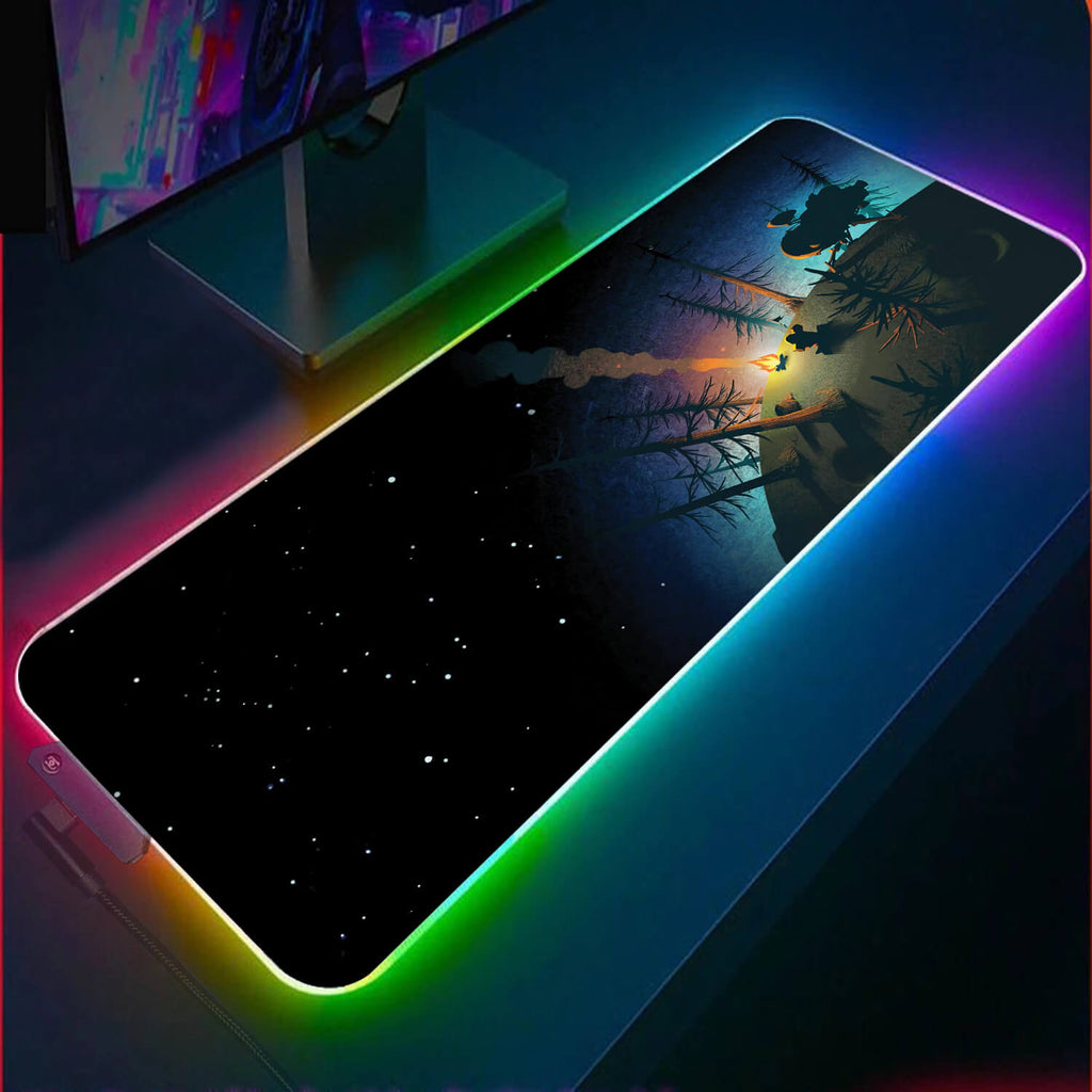 Cute Earth RGB Gaming Mouse Pad | DeskTheme